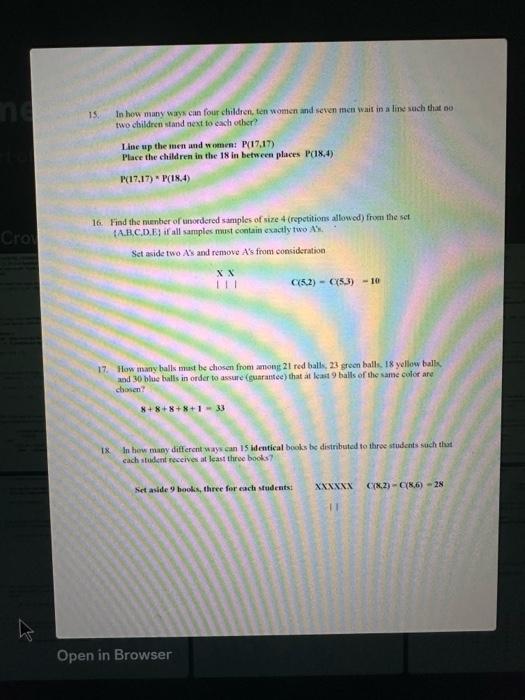 Solved break these questions down and explain why the | Chegg.com