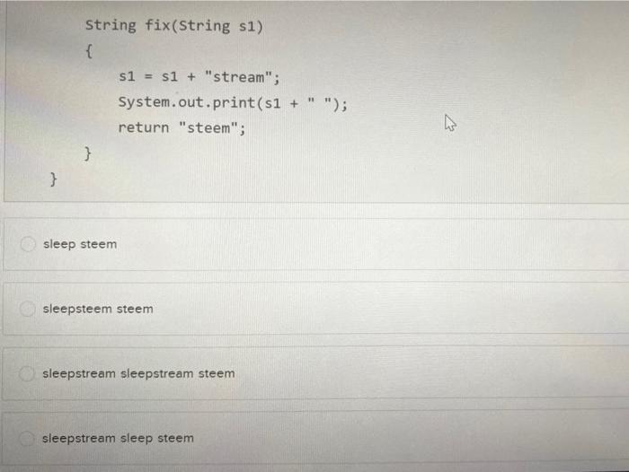 Solved What is the output of the following Java code: class | Chegg.com