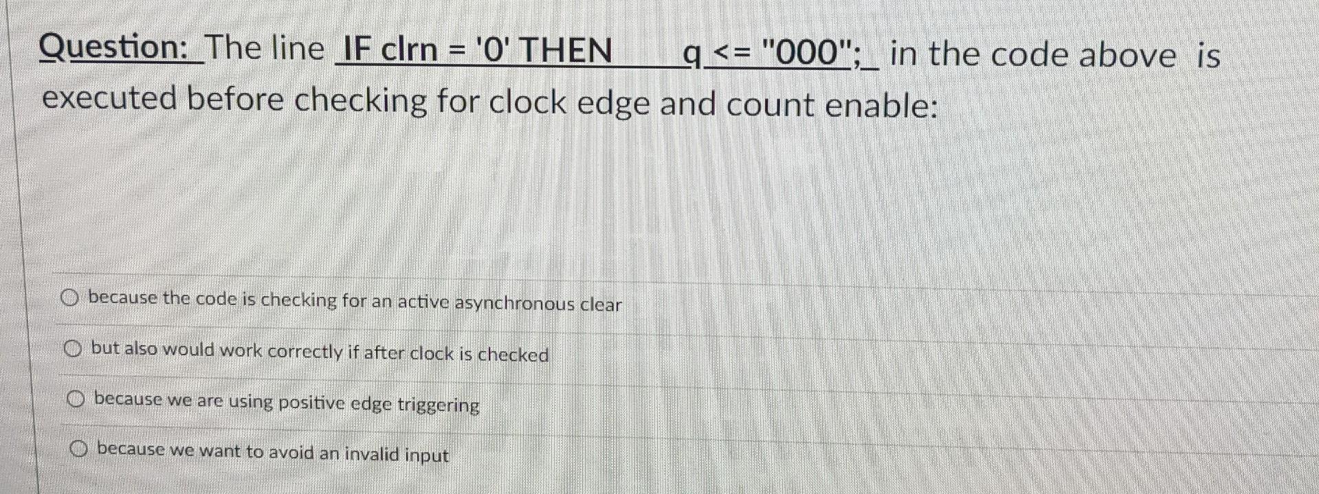 Solved Use the following vhdl code of a 3-bit up counter to | Chegg.com