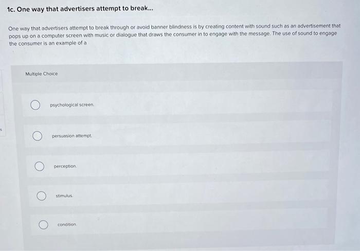 1. Perceptual and Psychological Screens-Banner | Chegg.com