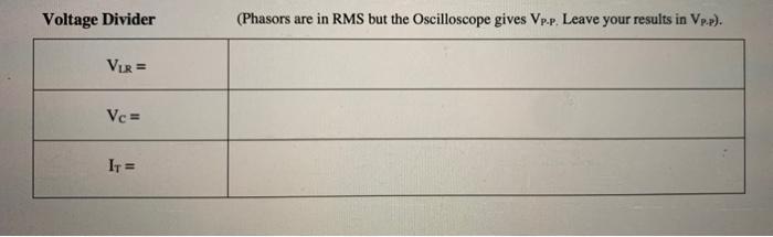 Solved Figure 1Include Phase Angle XC= Inchude Phase Angle | Chegg.com