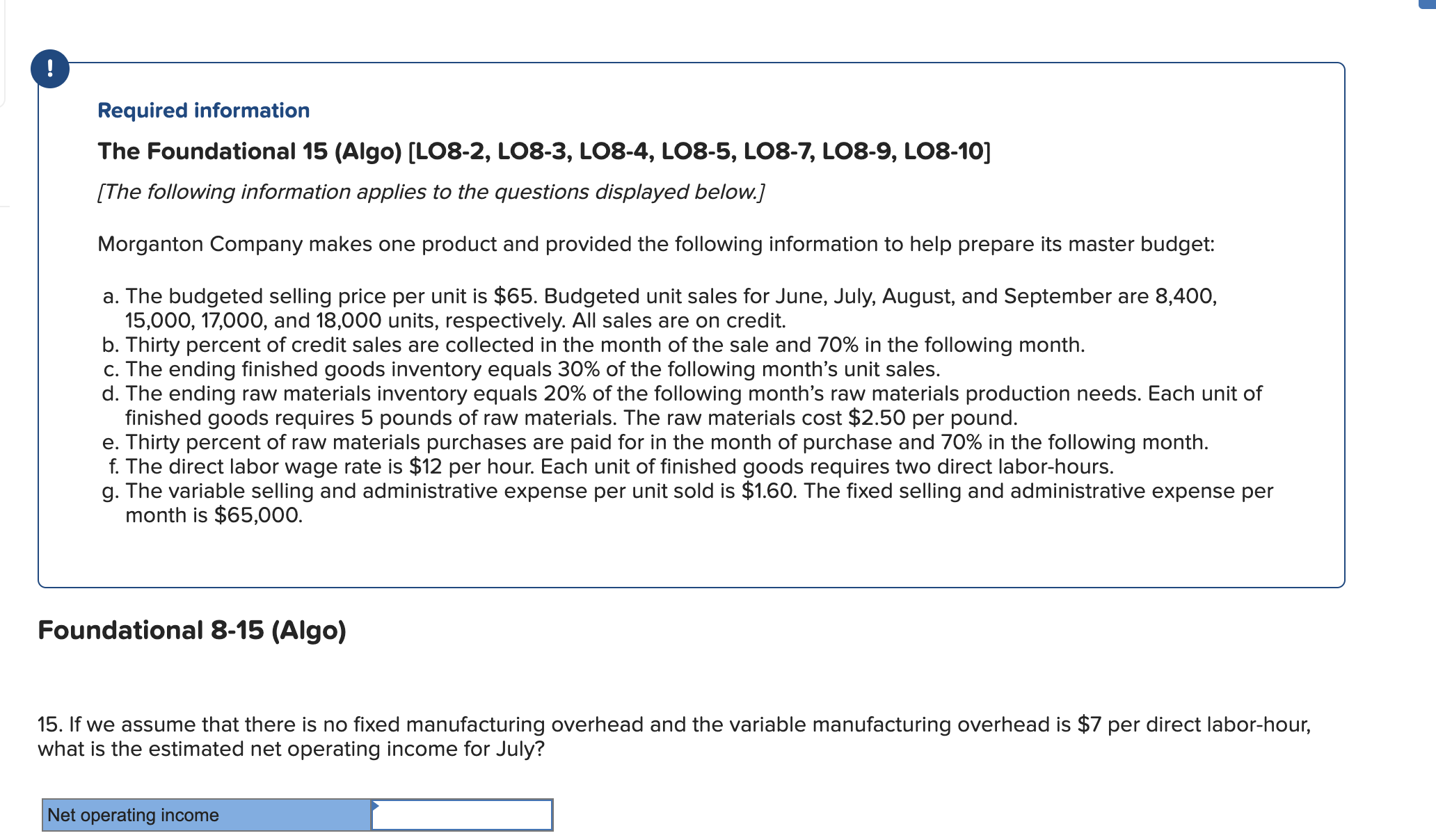 Solved !Required informationThe Foundational | Chegg.com