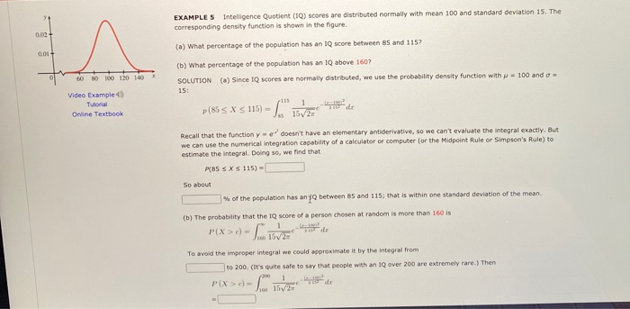 Solved EXAMPLES Intelligence Quotient (IQ) scores are | Chegg.com