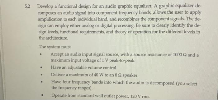 Solved 2. Develop a functional design for an audio graphic | Chegg.com