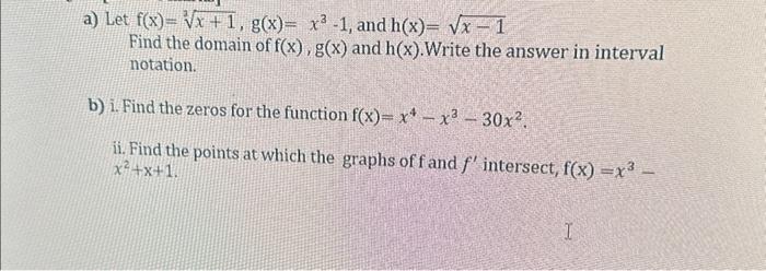 Solved A Let F X 3x 1 G X X3−1 And H X X−1 Find The