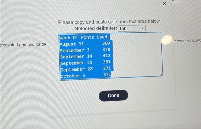 Solved The following table gives the number of pints of type | Chegg.com