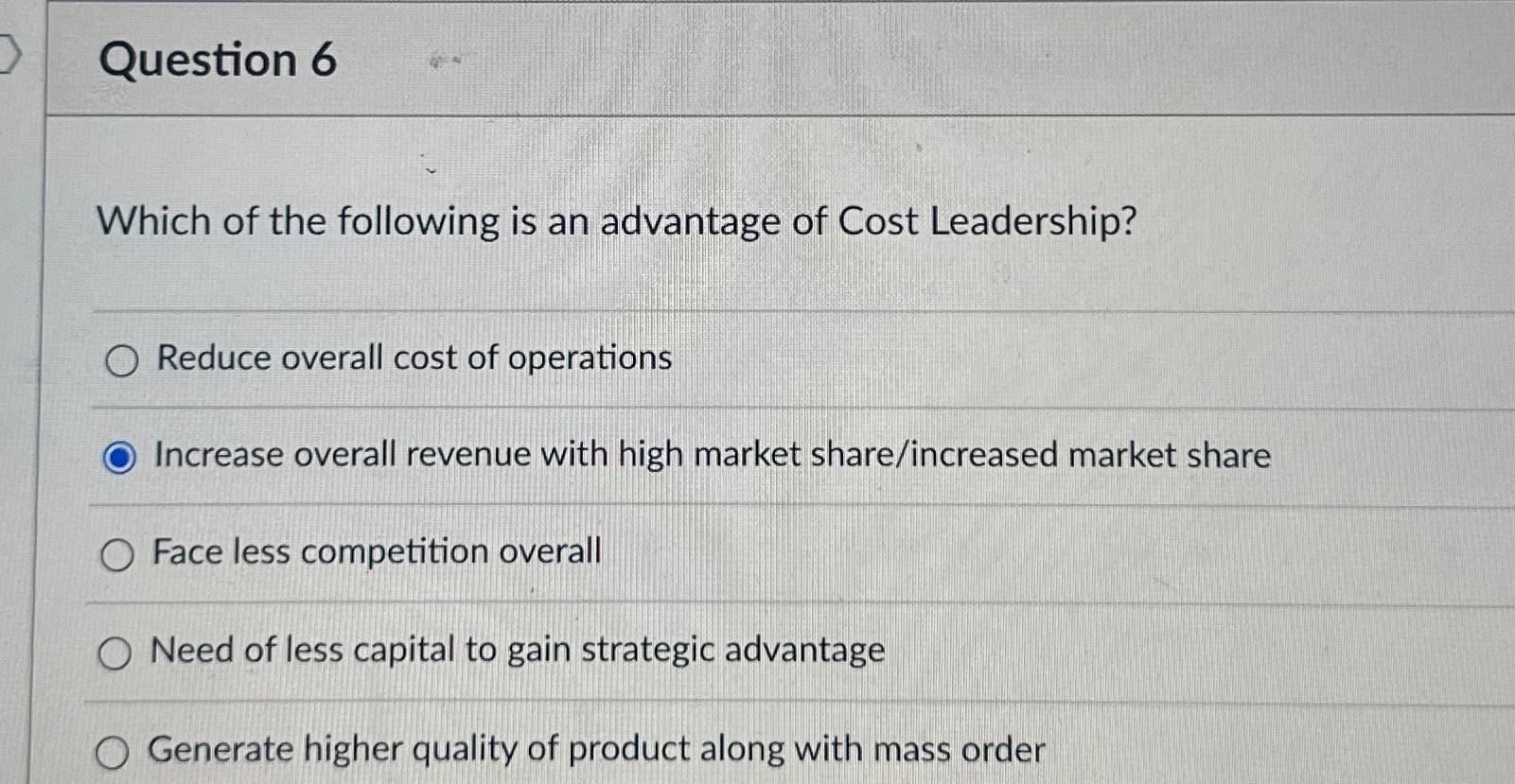 Solved Question 6Which of the following is an advantage of | Chegg.com