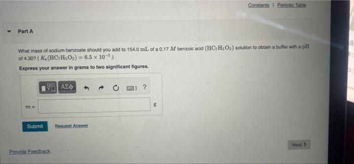 Solved Constants I Porodic Table Part A What mass of sodium | Chegg.com