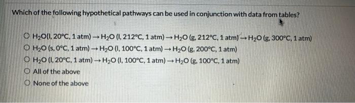Solved Which of the following hypothetical pathways can be | Chegg.com
