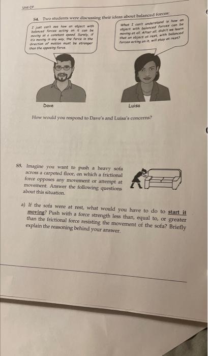 Solved Actity'2. Motian with Balanced Forces Summarizing | Chegg.com