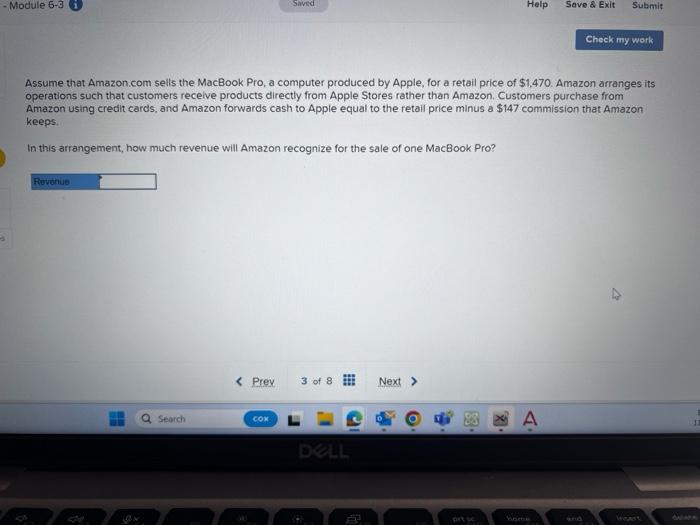 Solved Assume that Amazon.com sells the MacBook Pro, a | Chegg.com
