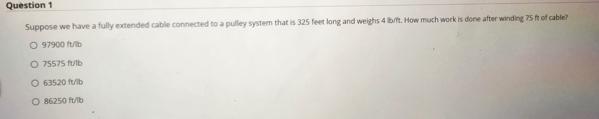 Solved Question 1Suppose we have a fully extended cable | Chegg.com