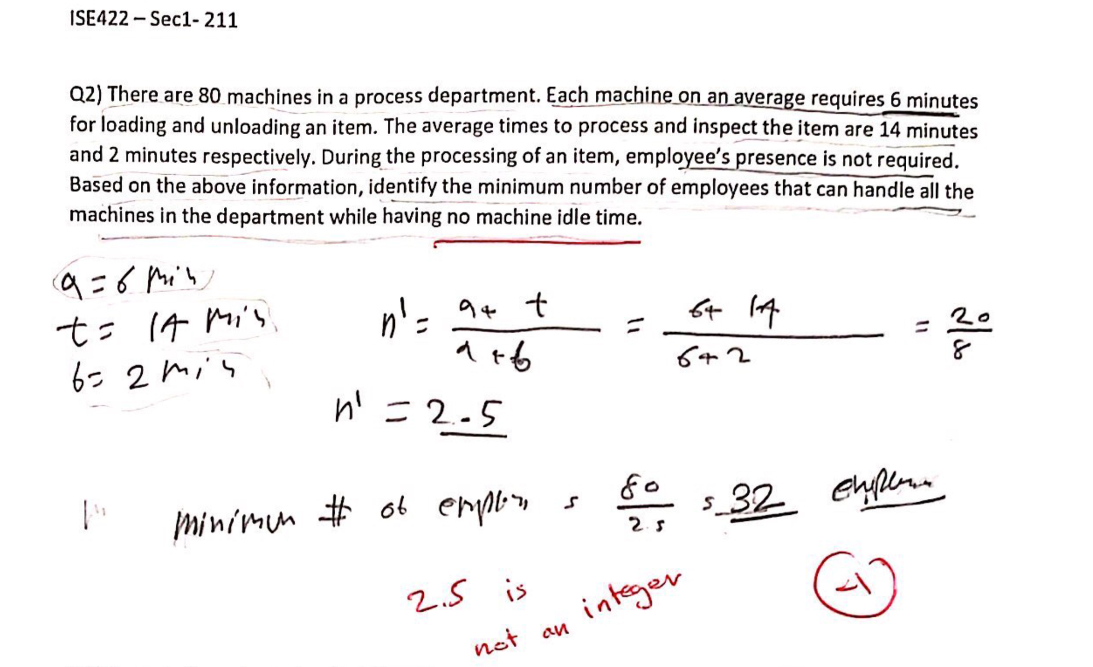 Solved Q2) ﻿There are 80 ﻿machines in a process department. | Chegg.com