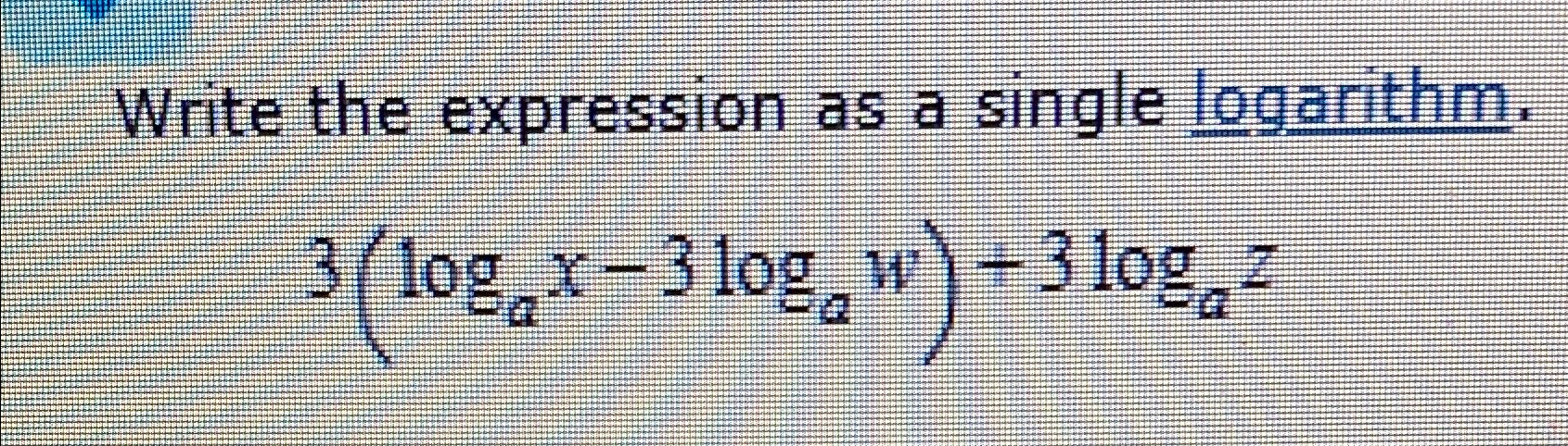 Solved Write the expression as a single | Chegg.com