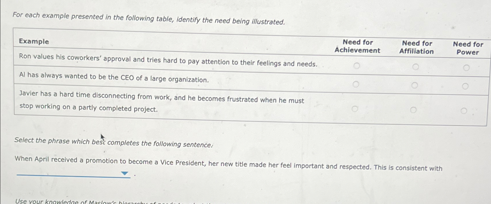 Solved For each example presented in the following table, | Chegg.com