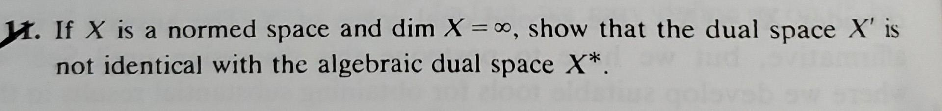 Solved 1. If X is a normed space and dimX=∞, show that the | Chegg.com