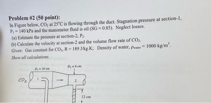 Solved Problem #2 (50 point): In Figure below, CO2 at 25∘C | Chegg.com