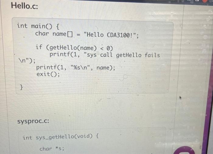 Solved Helloc Is A User Program Source That Makes A System 6348