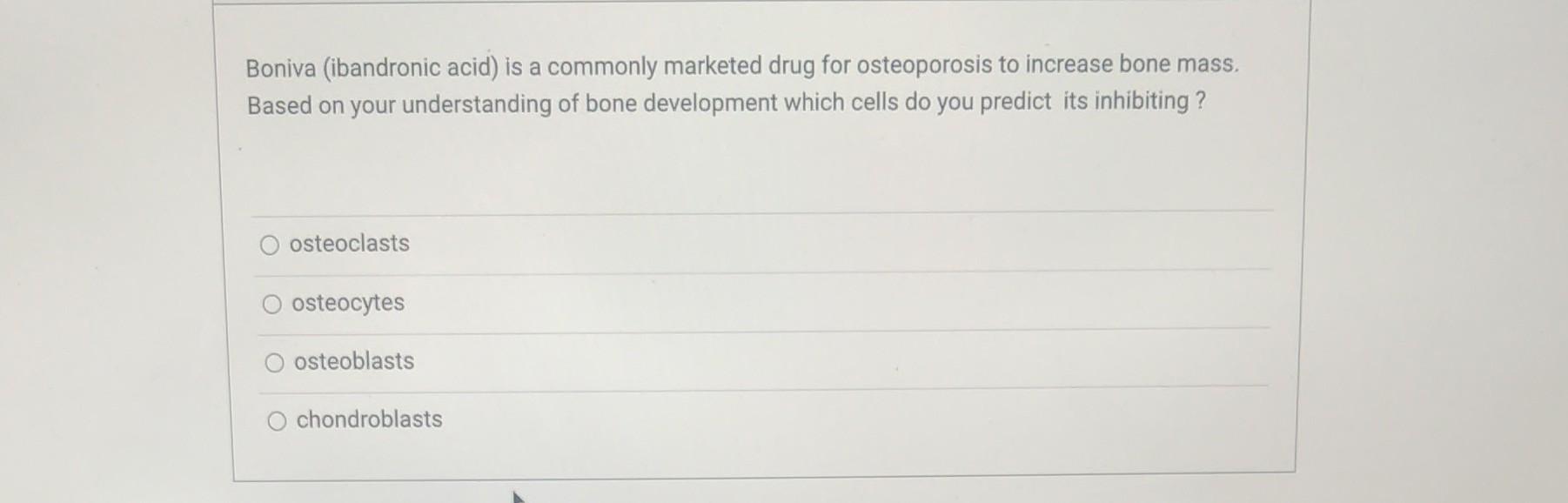 Solved Boniva (ibandronic acid) is a commonly marketed drug | Chegg.com