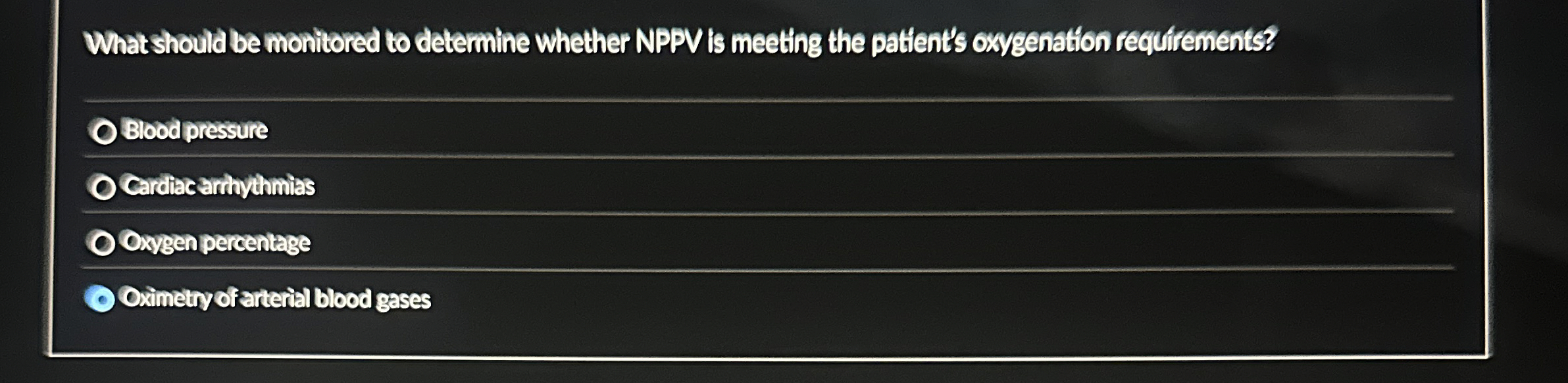 Solved What should be monitored to determine whether NPPV is | Chegg.com