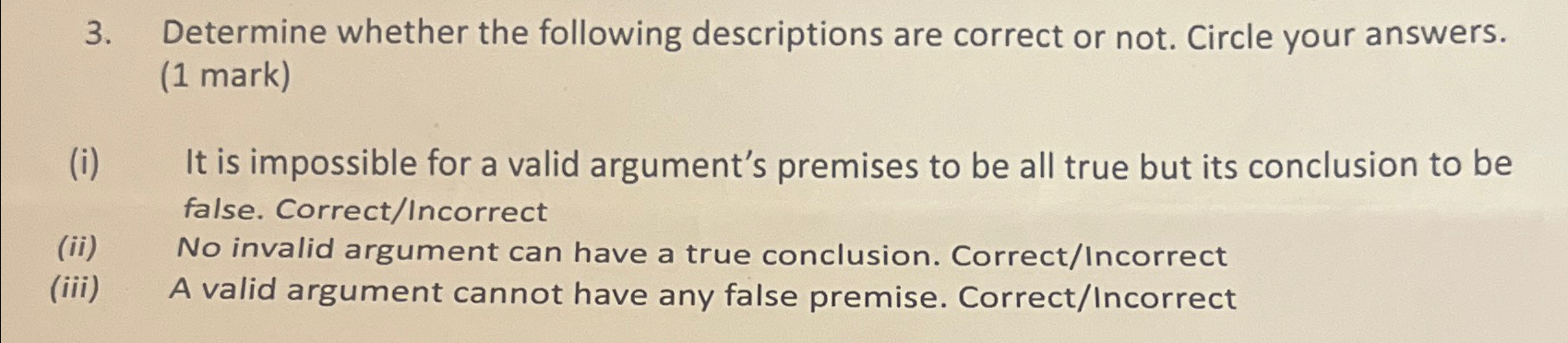 Solved Determine whether the following descriptions are | Chegg.com
