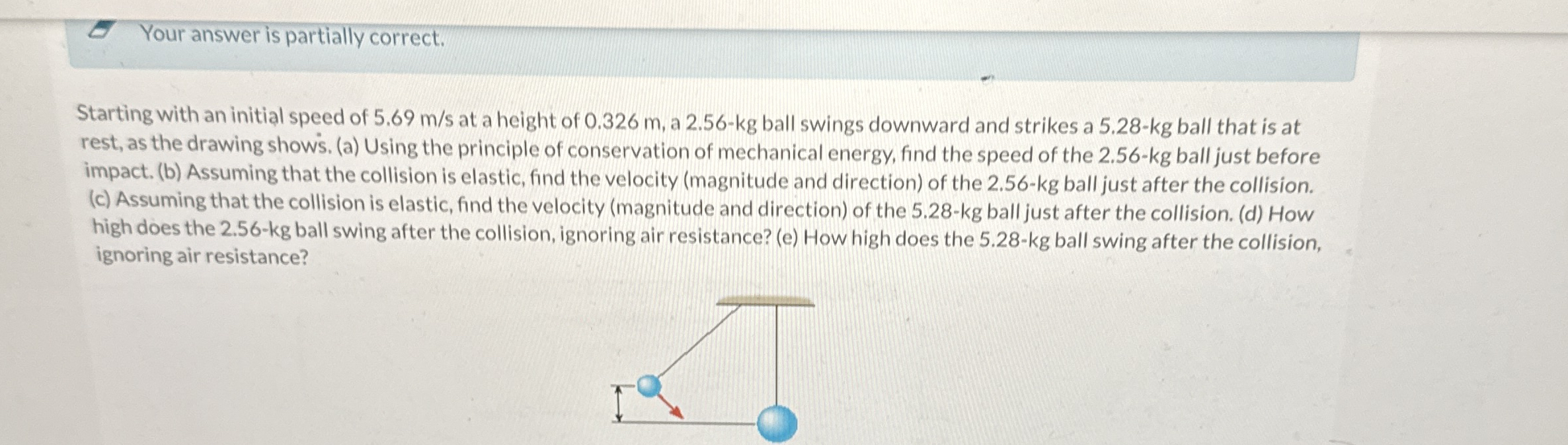 Solved Your answer is partially correct.Starting with an | Chegg.com