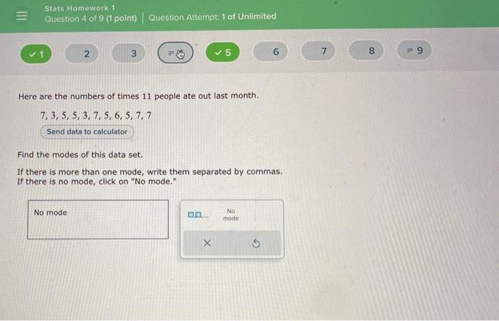 Solved Find the modes of this data set. If there is more | Chegg.com