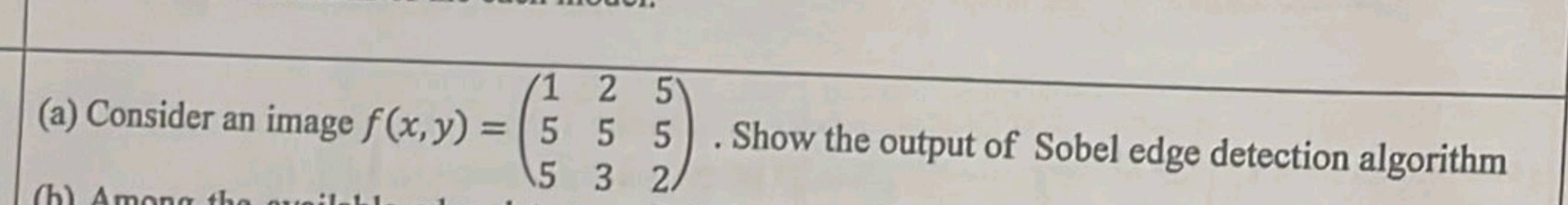 Solved (a) ﻿Consider an image | Chegg.com