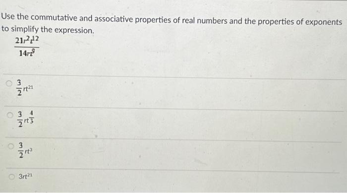 Solved Use the commutative and associative properties of | Chegg.com