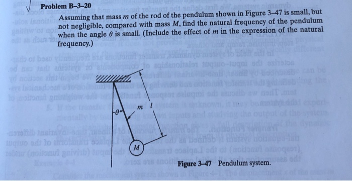 Solved Problem B-3-20 Assuming that mass m of the rod of the | Chegg.com