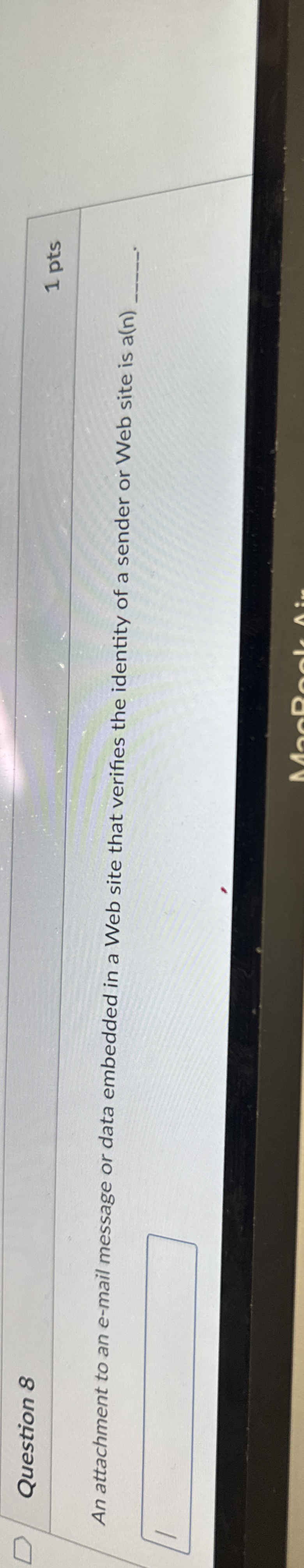 High Quality SOLUTION Question 81 ﻿ptsAn attachment to an e-mail message or | Chegg.com