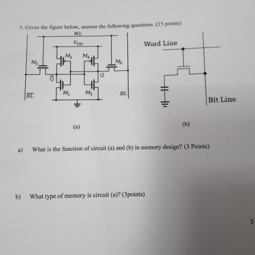 Solved 5. Given the figure below, answer the following | Chegg.com