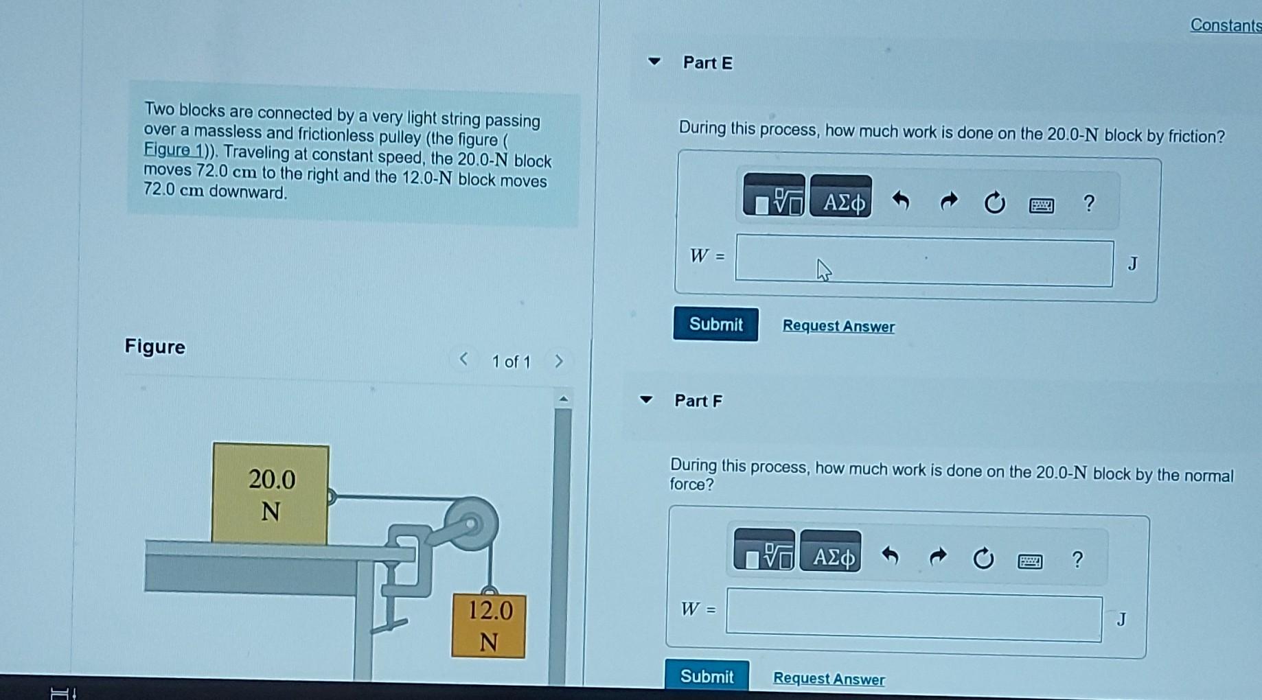 Solved Two blocks are connected by a very light string | Chegg.com