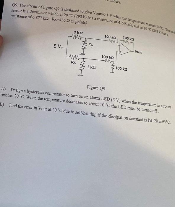 Solved Q9. The circuit of figure Q9 is designed to give | Chegg.com