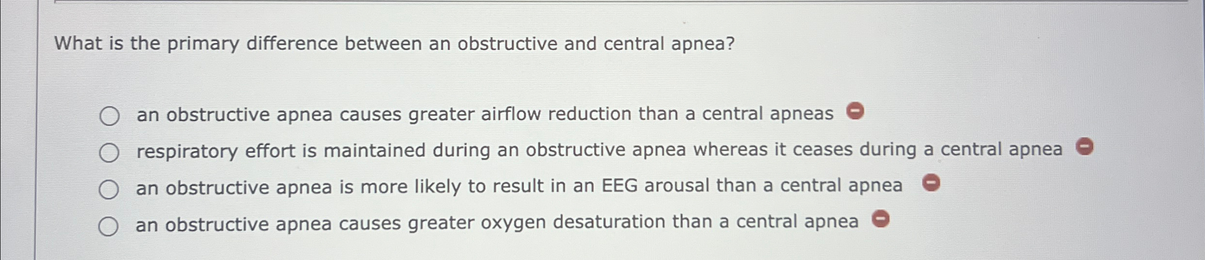Solved What is the primary difference between an obstructive | Chegg.com