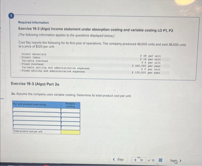 Solved Required information Exercise 19-3 (Algo) Income | Chegg.com