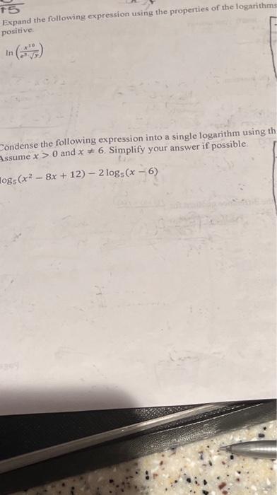 Solved Expand the following expression using the properties | Chegg.com