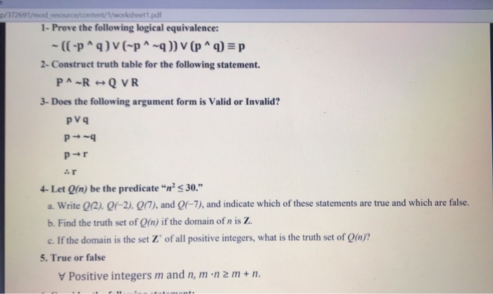 proving logical equivalence without truth tables pdf