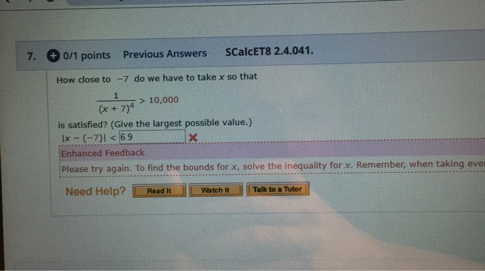 Solved SCalcET8 2.4.041. Previous Answers 0/1 points 7. How | Chegg.com