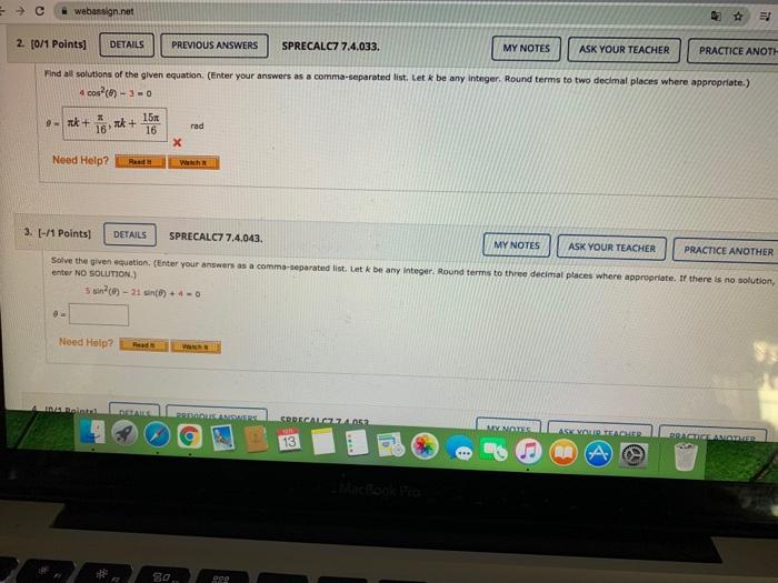 Solved webassign.net 7 2. 0/1 Points) DETAILS PREVIOUS | Chegg.com
