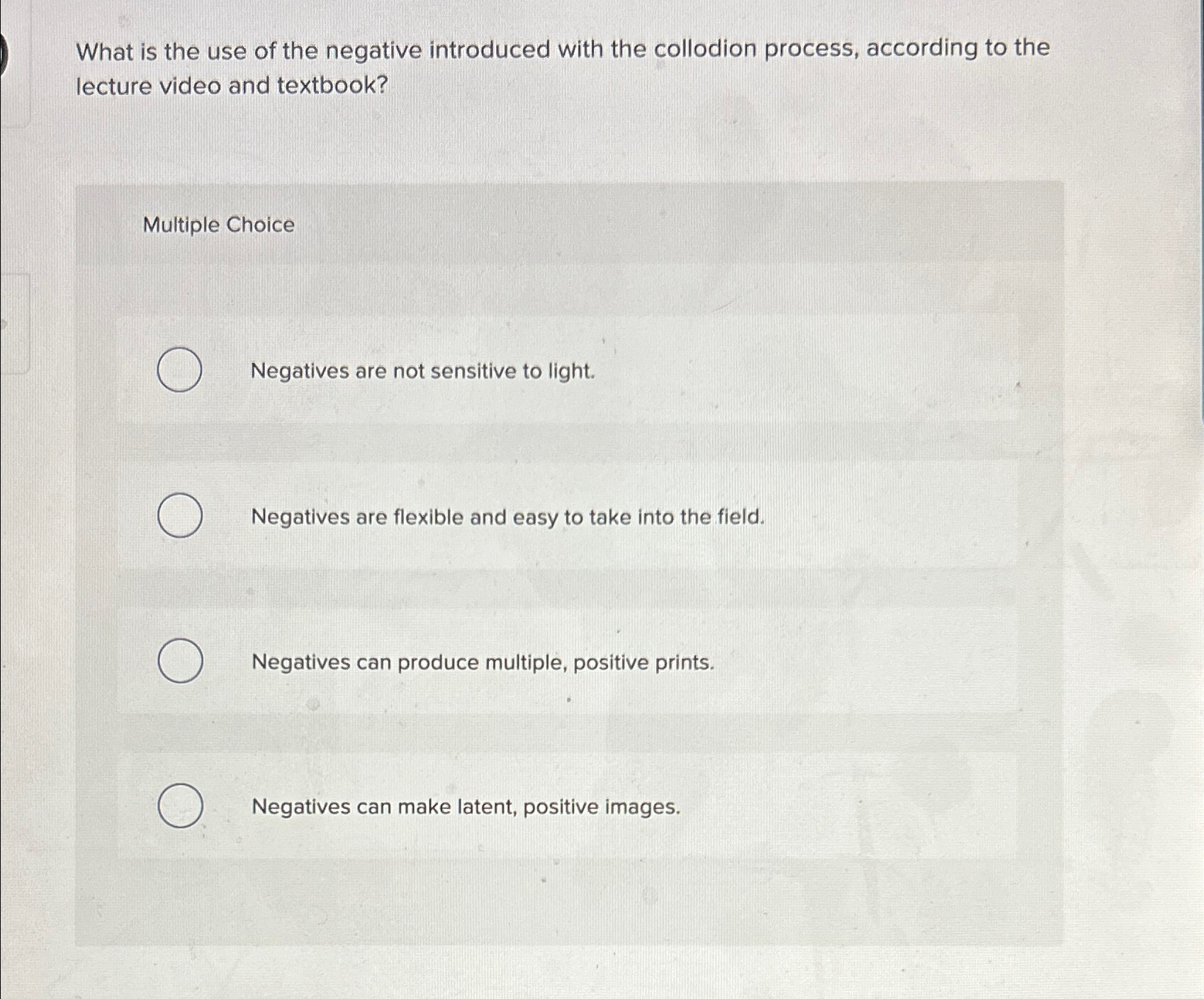 Solved What is the use of the negative introduced with the | Chegg.com