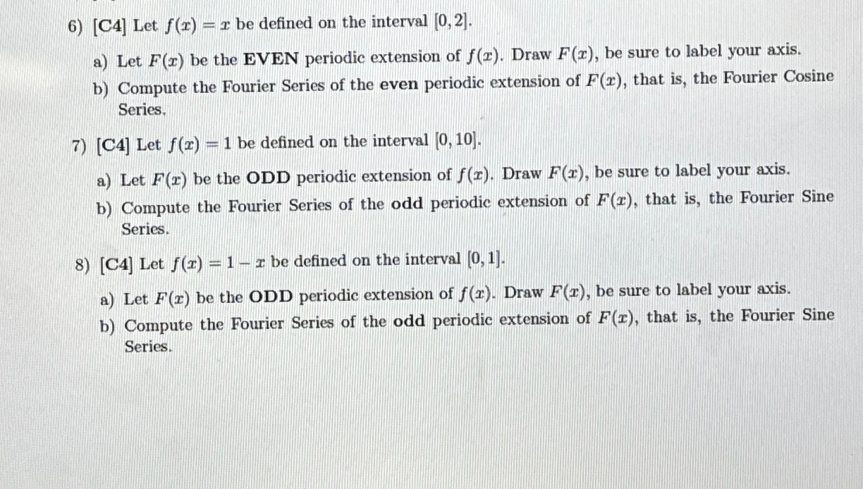 Solved C4 ﻿Let f(x)=x ﻿be defined on the interval 0,2.a) | Chegg.com