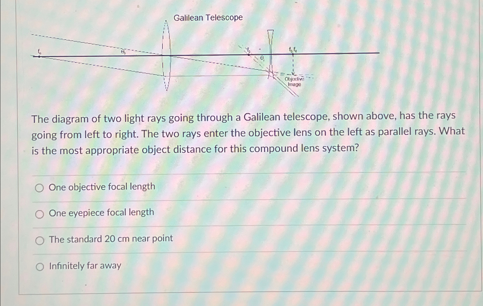 Solved The diagram of two light rays going through a | Chegg.com