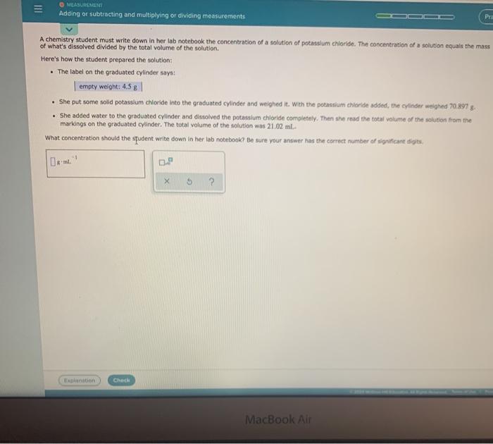 Solved MEASUREMENT III Adding or subtracting and multiplying | Chegg.com