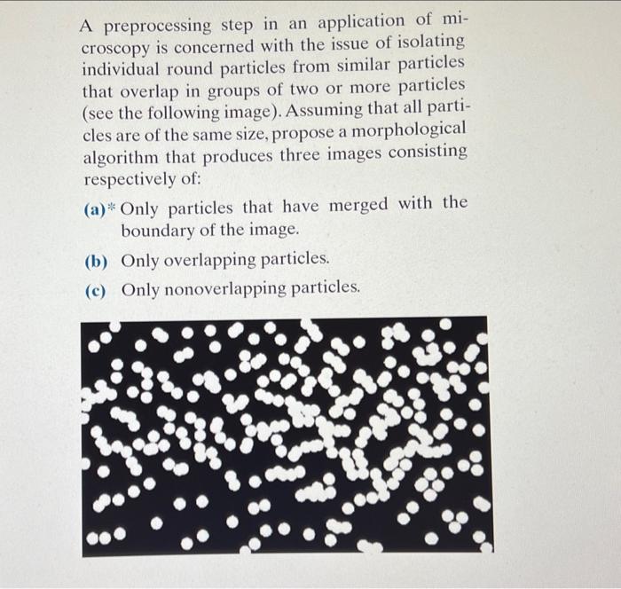 Solved A preprocessing step in an application of mi- | Chegg.com