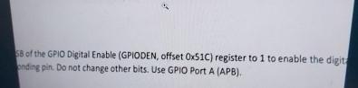 Solved 58 ﻿of the GPIO Digital Enable (GPIODEN, ﻿offset | Chegg.com