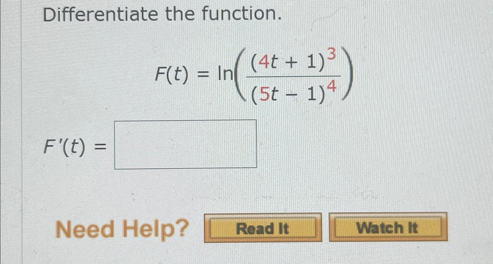 Solved Differentiate the | Chegg.com