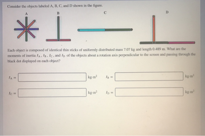 Solved: Consider The Objects Labeled A, B, C, And D Shown ... | Chegg.com