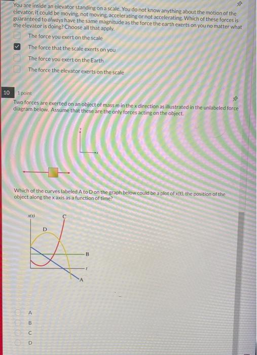 Solved You are inside an elevator standing on a scale. You | Chegg.com