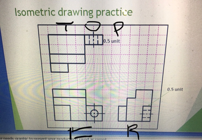 Solved Isometric drawing practice 1 0.5 unit 1.5 unit 0.5 | Chegg.com